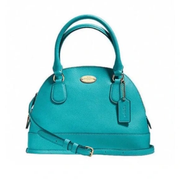 Coach | Bags | Coach Mini Cora Domed Satchel Crossgrain Leather Cadet ...